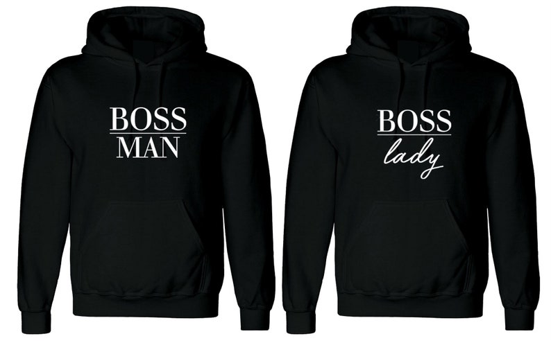 Couple Matching Hoodie Hood Hoody Boss Man Boss Lady Just - Etsy