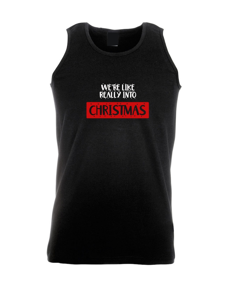 We're Like really into Christmas Funny Vest Vests Top Tank | Etsy