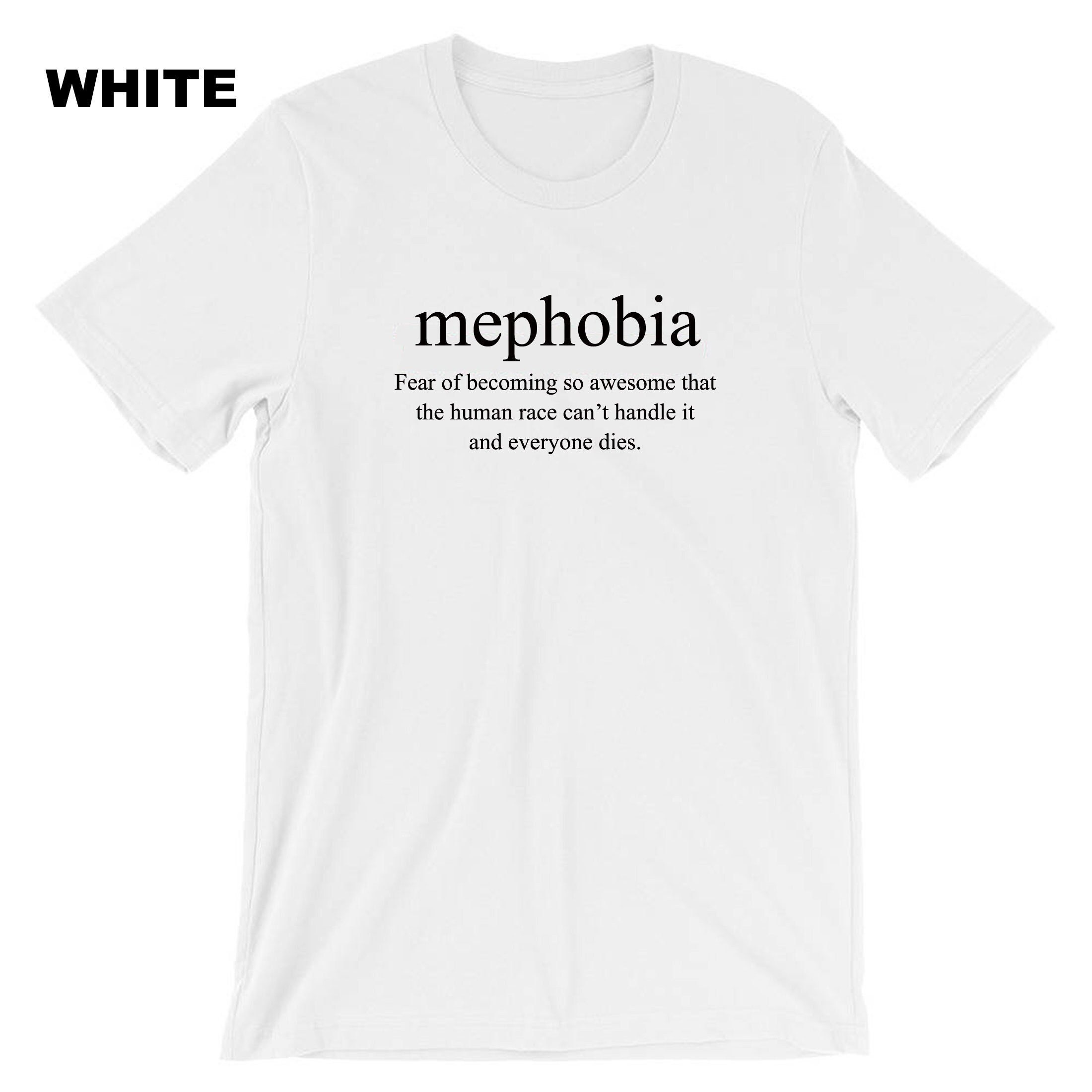 Mephobia divertido para hombre damas camiseta camiseta camiseta ...