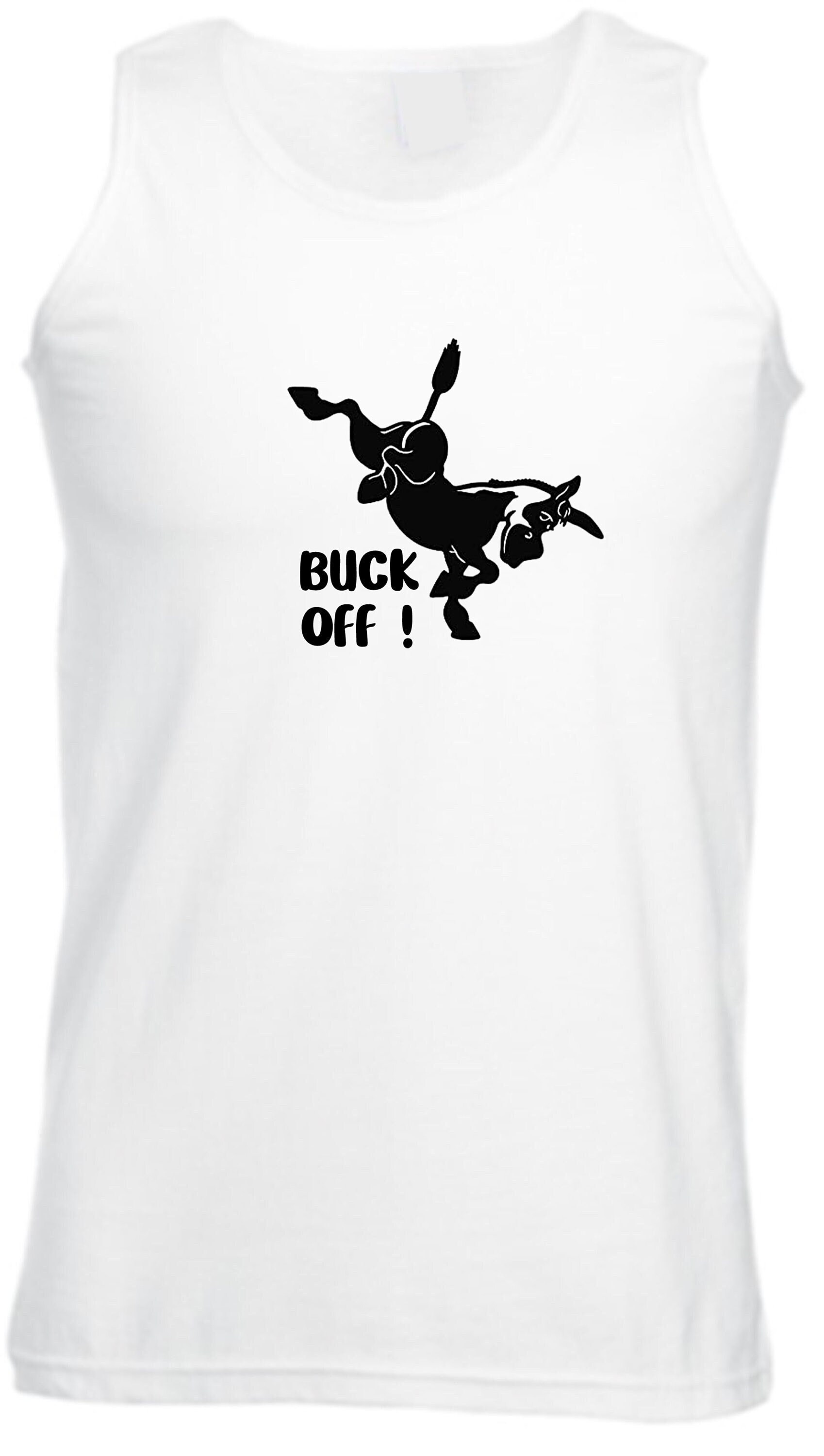Buck off Parody of Fk Off, Funny Donkey Kick Vest Gym Workout Jogging ...