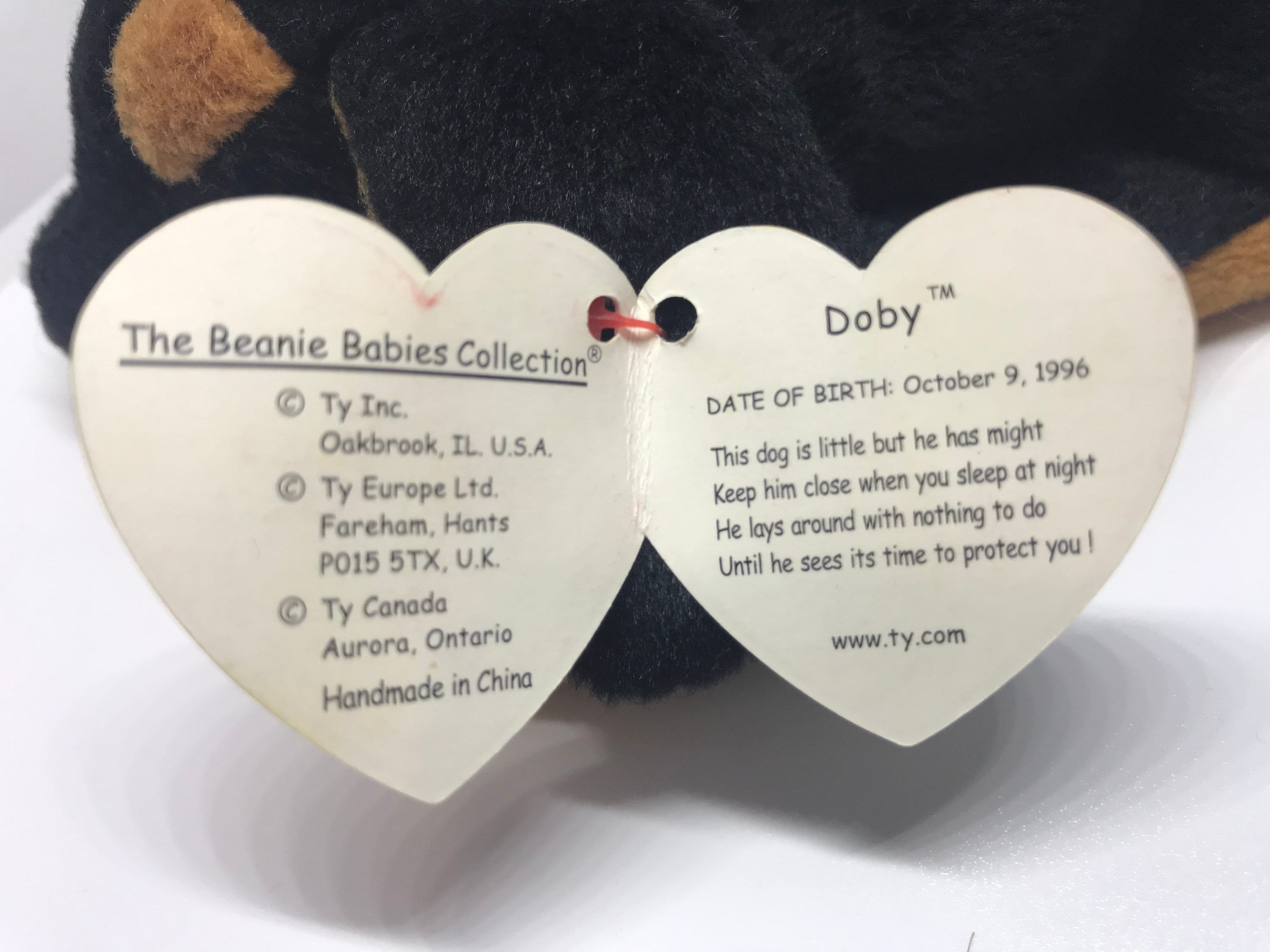 RARE TY Beanie Babies 1996 Doby, the Dog - Etsy