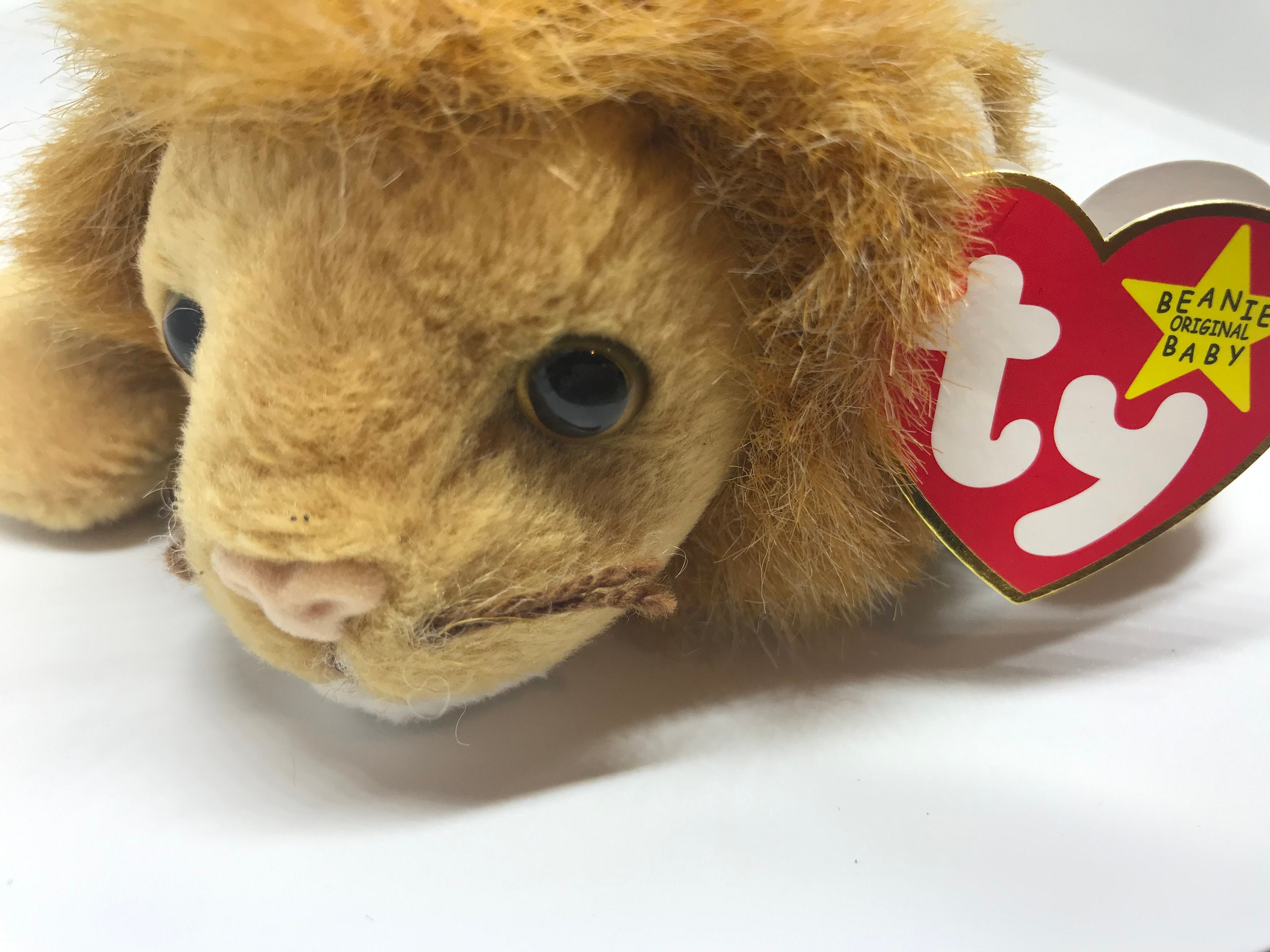 RARE TY Beanie Babies 1996 Roary, the Lion - Etsy