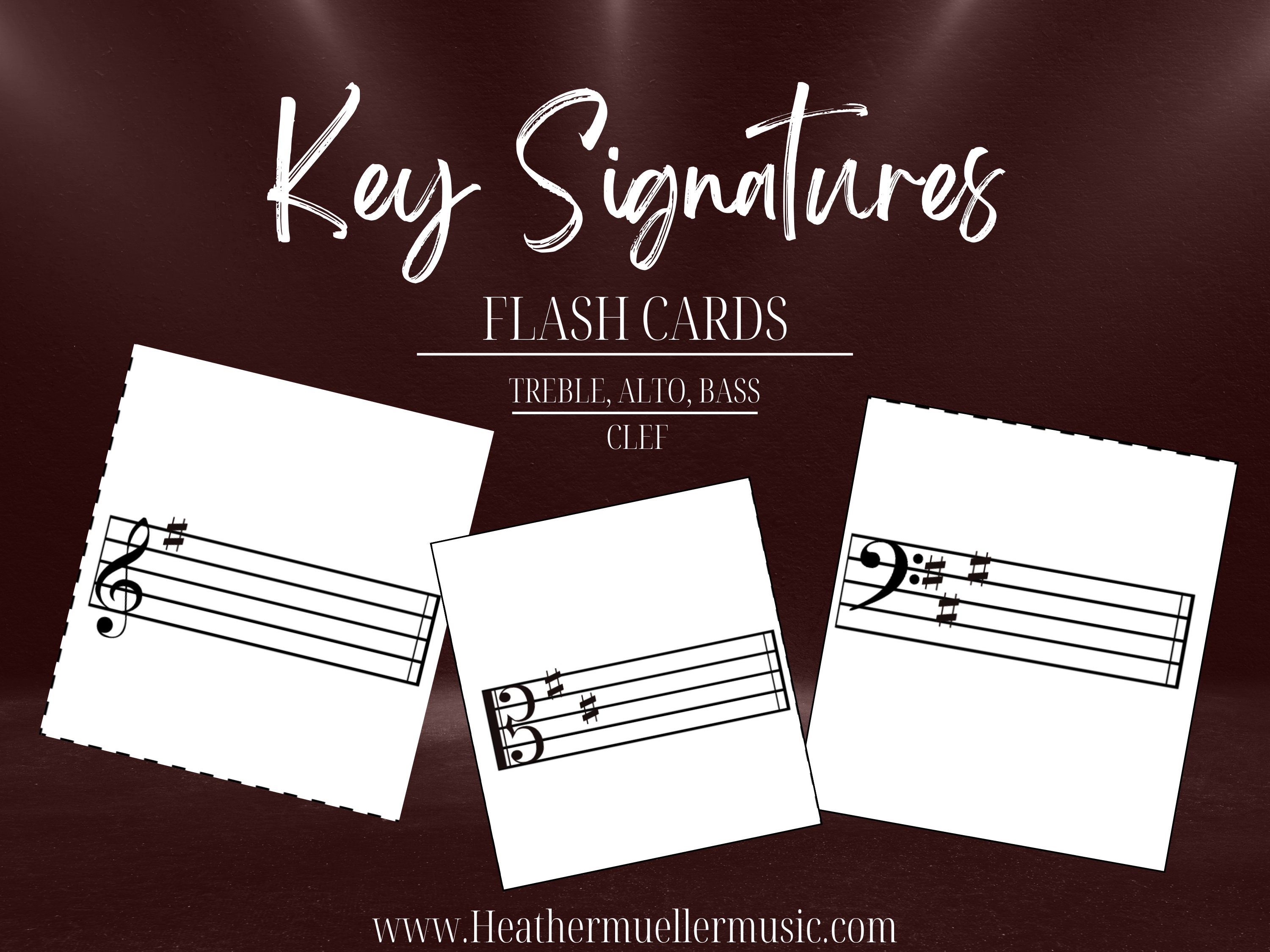 Key Signatures With Printable Flash Cards Essential for Musicians of ...