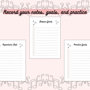 Music Practice Planner: Printable | Musician's Journal | Musician ...