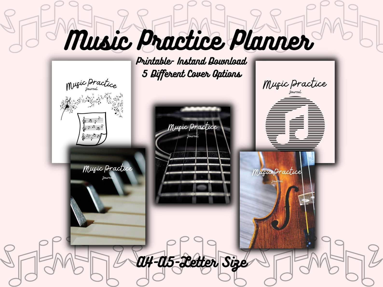 Music Practice Planner: Printable | Musician's Journal | Musician ...