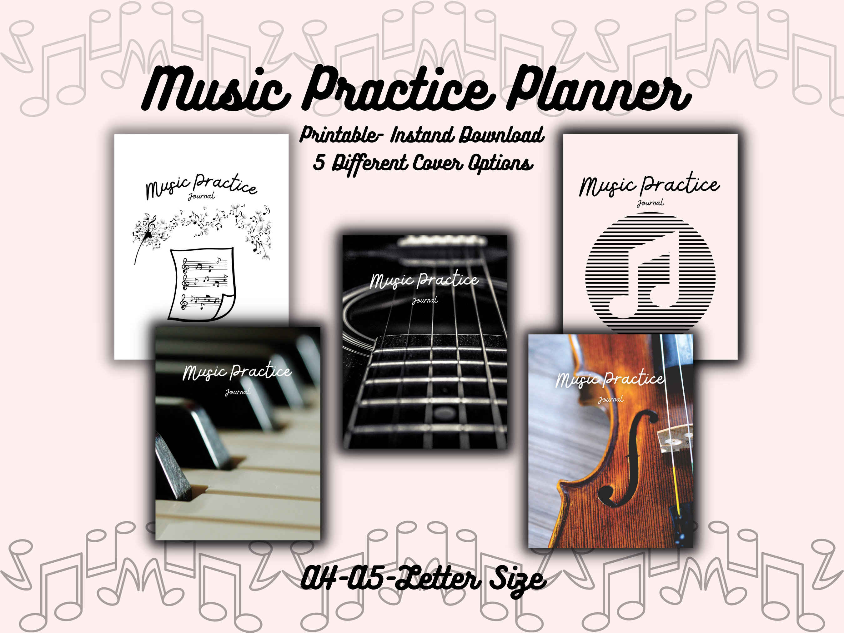 Music Practice Planner: Printable | Musician's Journal | Musician ...