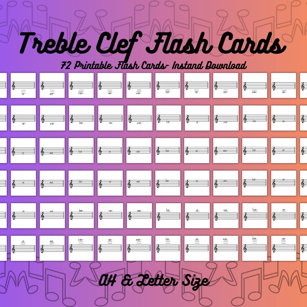 Violin Flash Cards - Etsy