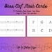 Bass Clef Flash Cards: Printable | Flash Cards | Cello, Double Bass ...