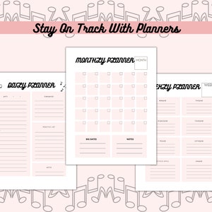 Music Practice Planner: Printable | Musician's Journal | Musician ...