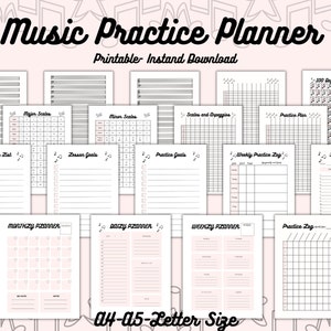 Music Practice Planner: Printable | Musician's Journal | Musician ...