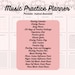 Music Practice Planner: Printable | Musician's Journal | Musician ...