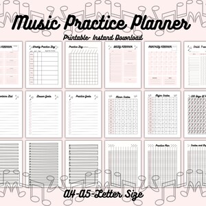 Music Practice Planner: Printable | Musician's Journal | Musician ...