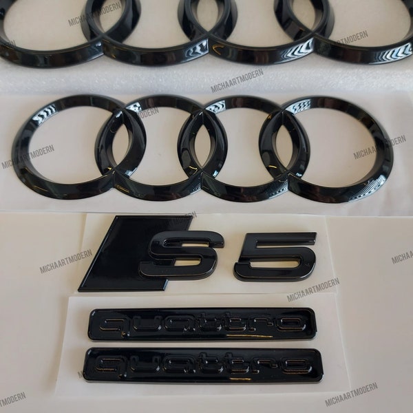 Audi S5 Black Badges - Etsy