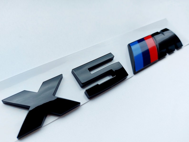 Bmw X5M Emblem Black Glossy New in Foil, Lettering, Badge, Sticker - Etsy