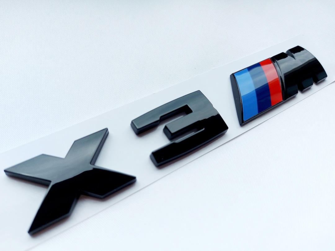 Bmw X3M Emblem Black Glossy New in Foil Lettering Badge - Etsy