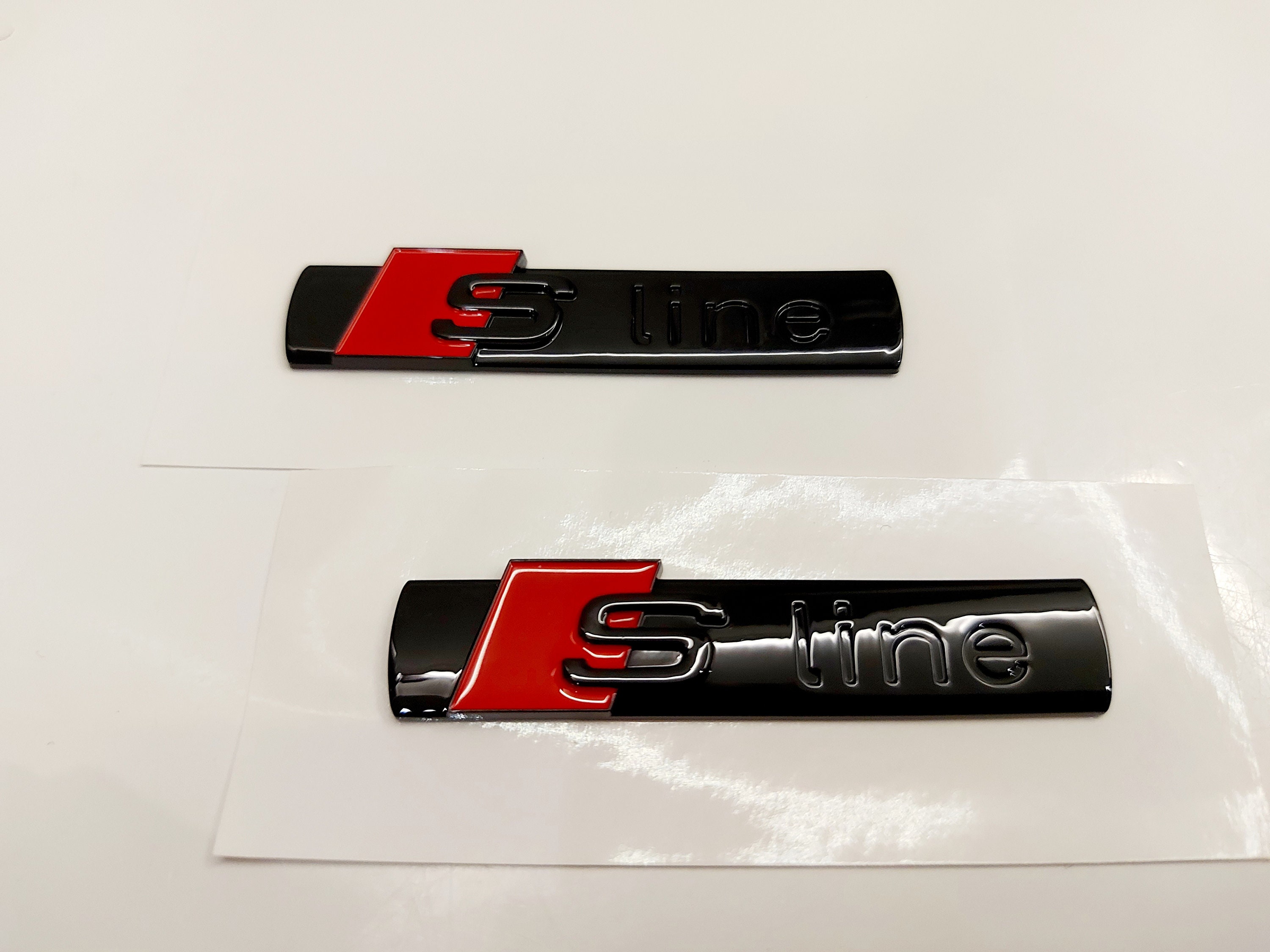 2x Sline Emblem, Glossy Black, New in Foil, Lettering.....suitable for ...