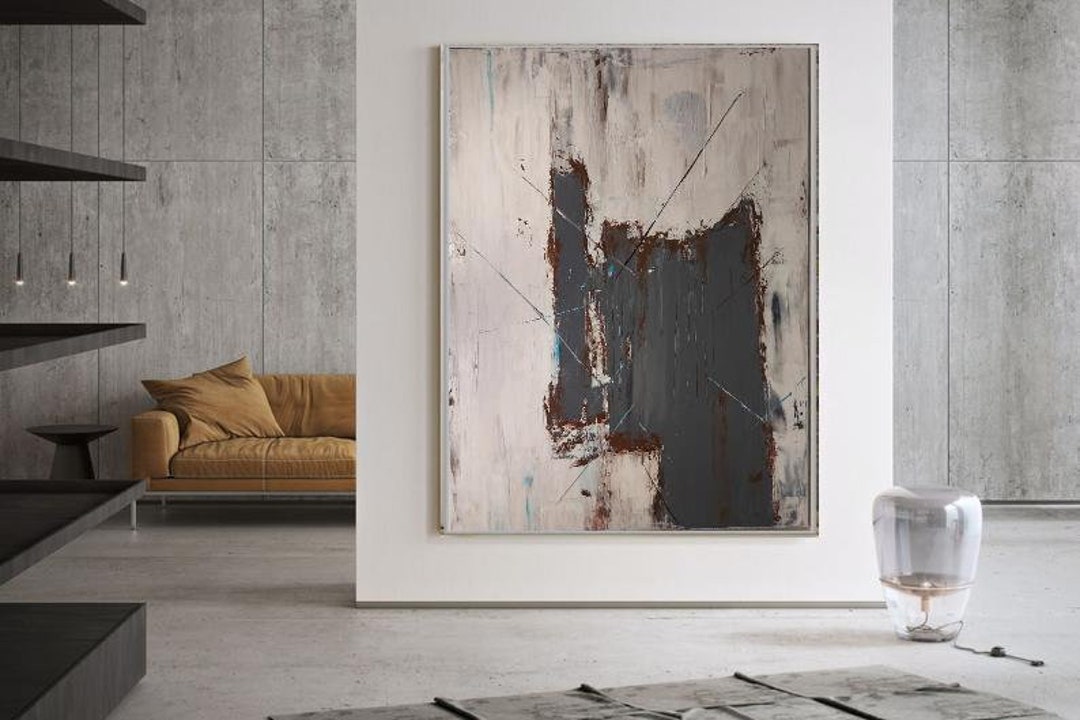 ANY SIZE CUSTOMIZABLE Painting Unique Framed, 100% Handmade, Shadow Gap ...