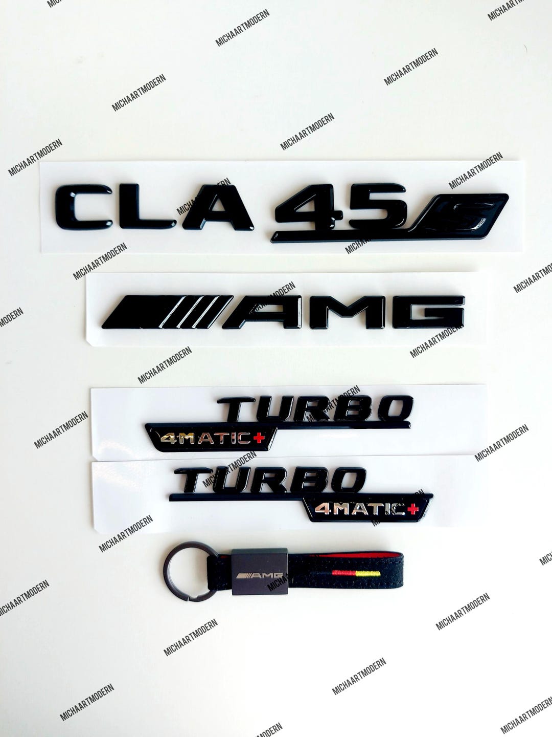 Cla45s Black Set for Mercedes Benz, Emblem, Glossy Black, New in Foil ...
