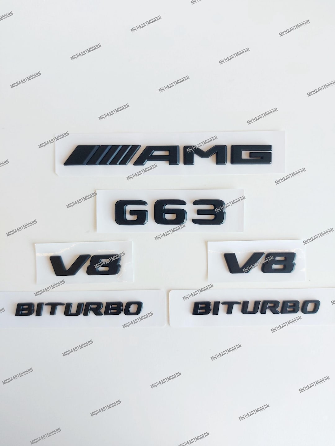 Matt Black G 63 AMG Set for Mercedes Benz, Badges Set, Emblem, New, V8 ...