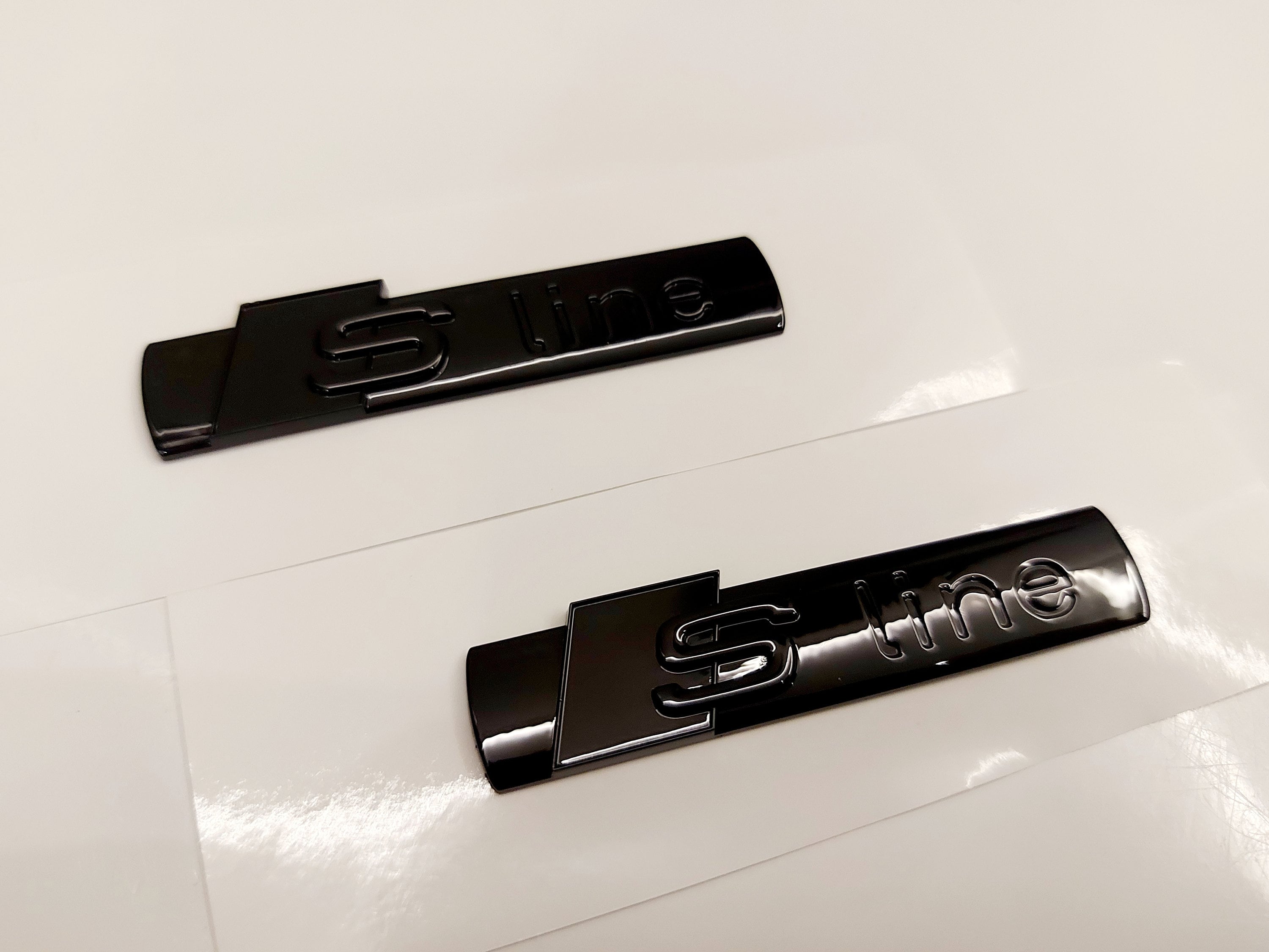 2x Sline Emblem, Shiny Black New Item in Foil, Lettering.....fit for ...