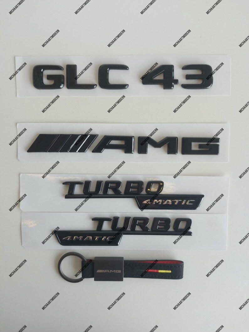 Mercedes - Benz GLC 43 Badges AMG Set, Lettering, Black Glossy New in ...