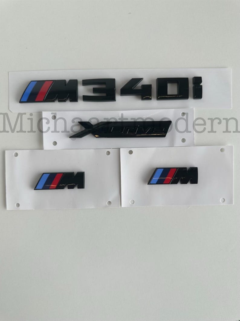 Bmw M340i Set, 2 X M Emblem for the Fender (45 X 15 Mm) + M 340i Trunk ...