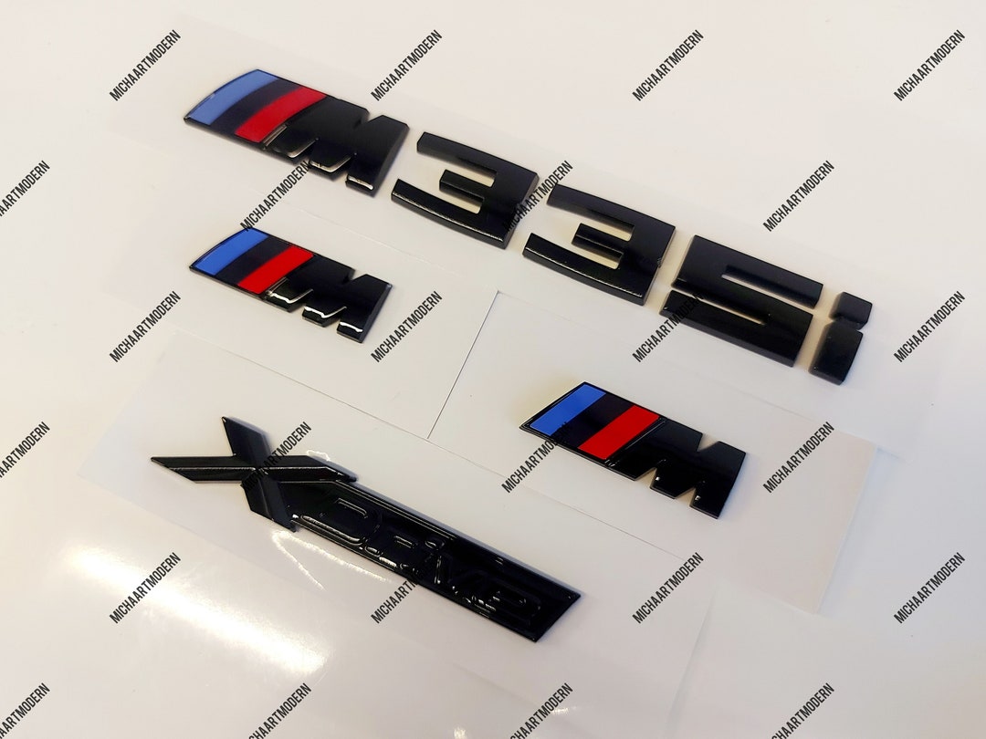 Bmw M335i Set, 2 X M Emblems for the Fenders 45 X 15 Mm M 335i Trunk ...