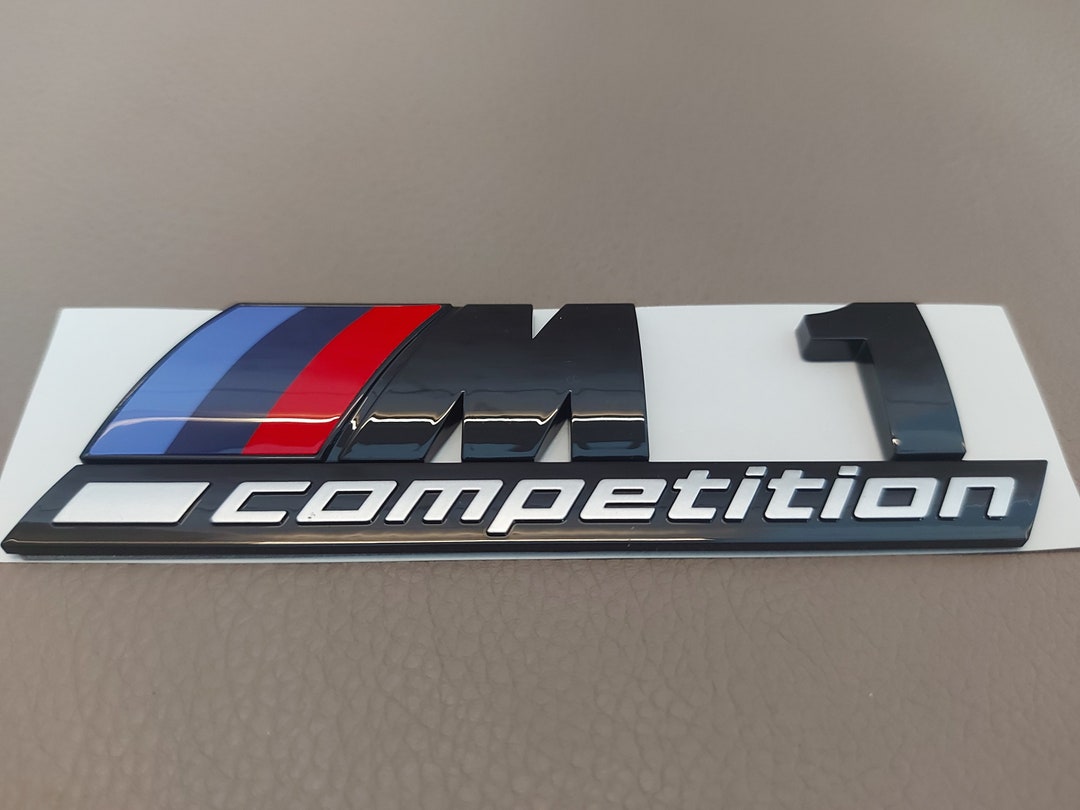 BMW M1 Competition Emblem, Shiny Black, New Item in Foil, Lettering ...