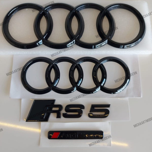 Black Audi Rs5 Badges - Etsy