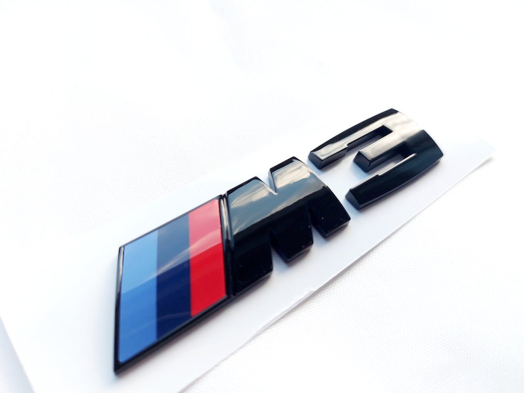 Bmw M3 Emblem Black Glossy New in Foil, Lettering, Badge, Sticker ...