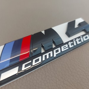 BMW M4 Competition Emblem, Black Glossy New in Foil, Lettering ...