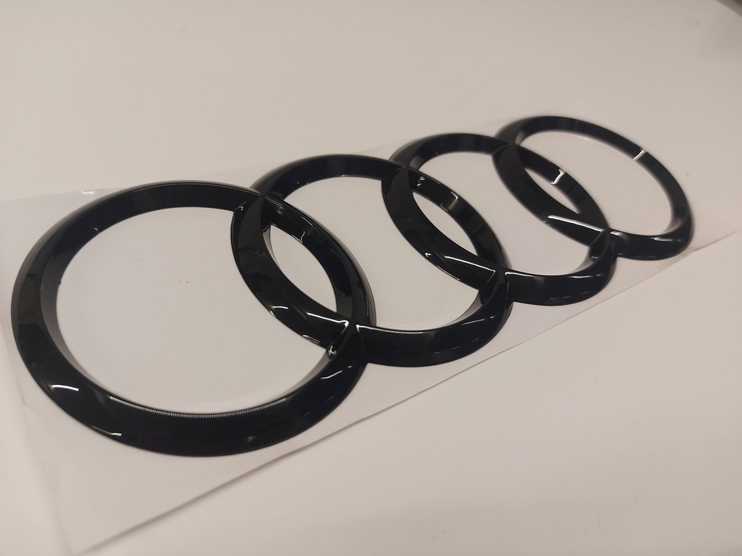 Audi Ring in All Sizes, rear Emblem, Shiny Black, New in Foil ...