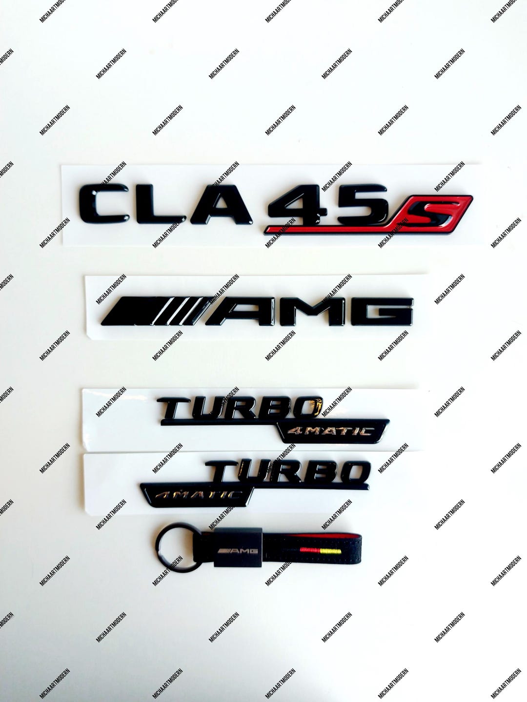 Cla45s Set for Mercedes Benz, Emblem, Glossy Black, New in Foil ...