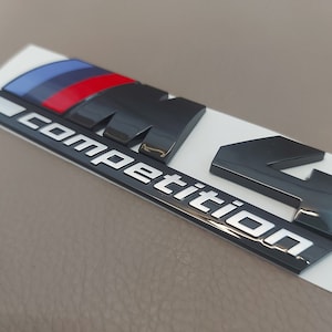 BMW M4 Competition Emblem, Black Glossy New in Foil, Lettering ...