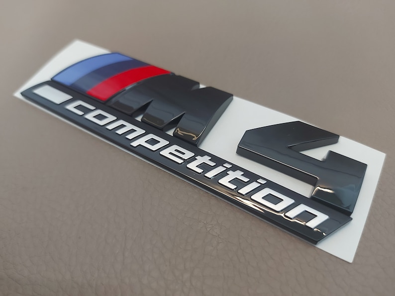 BMW M4 Competition Emblem Glossy Black New in Foil - Etsy