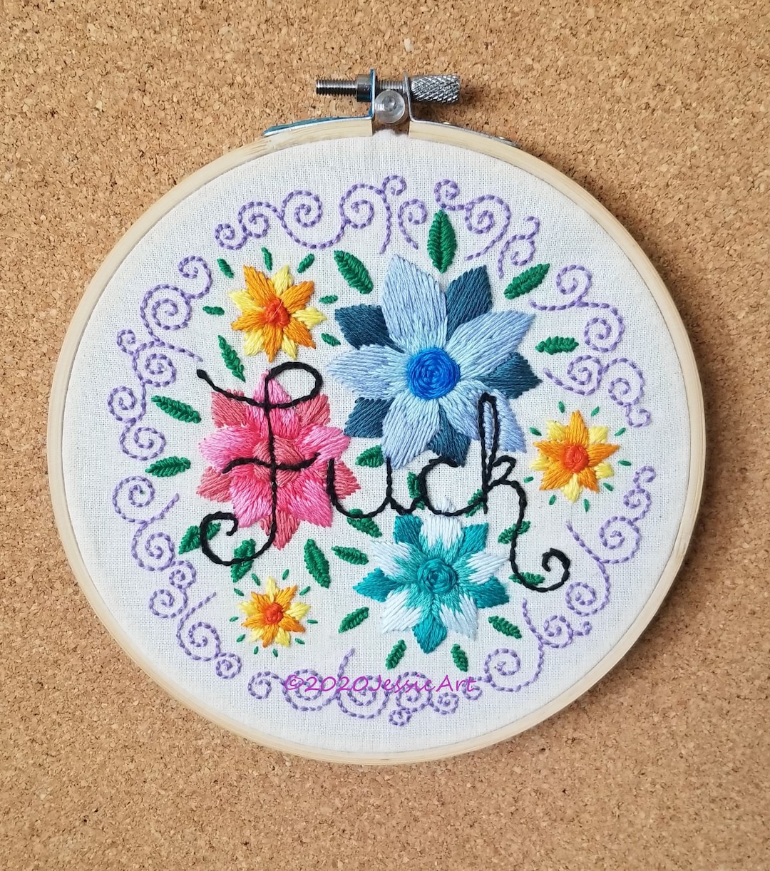 Cursive Flowers - Etsy