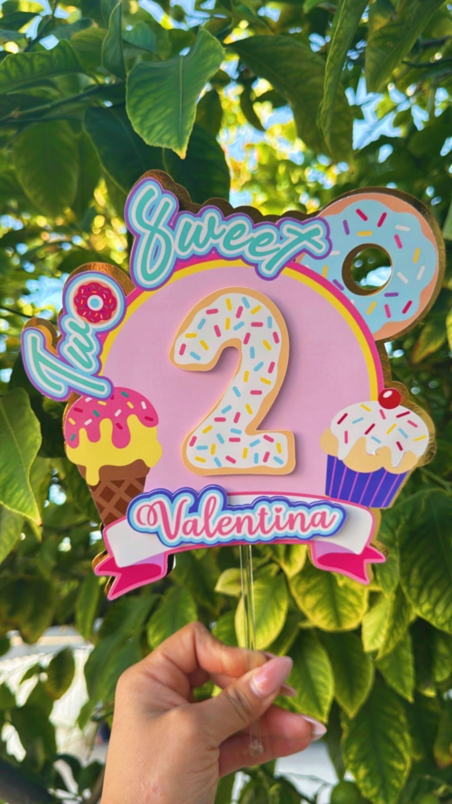 Custom Candyland Cake Topper: Two Sweet Birthday Party Decoration - Etsy