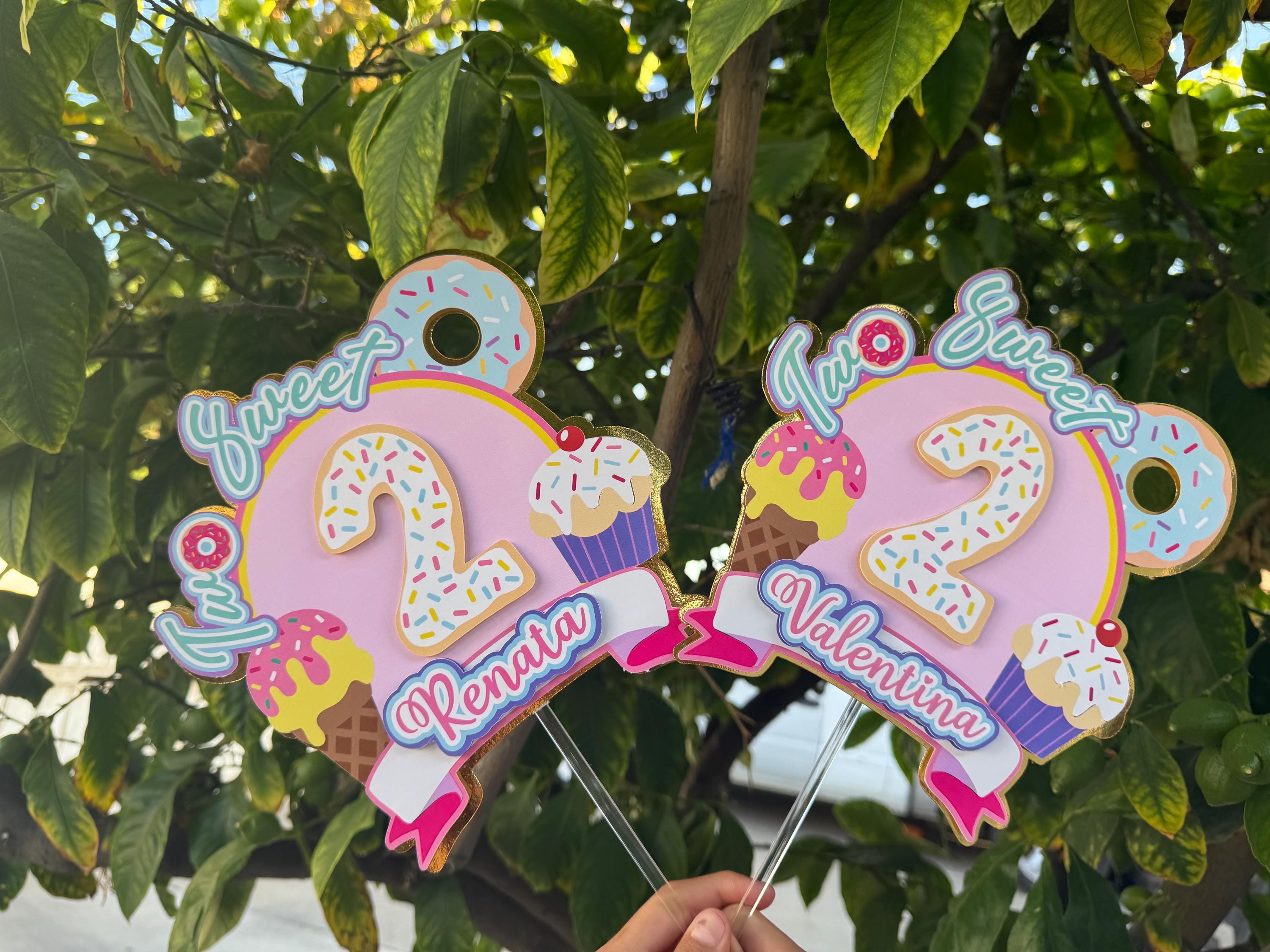 Custom Candyland Cake Topper: Two Sweet Birthday Party Decoration - Etsy