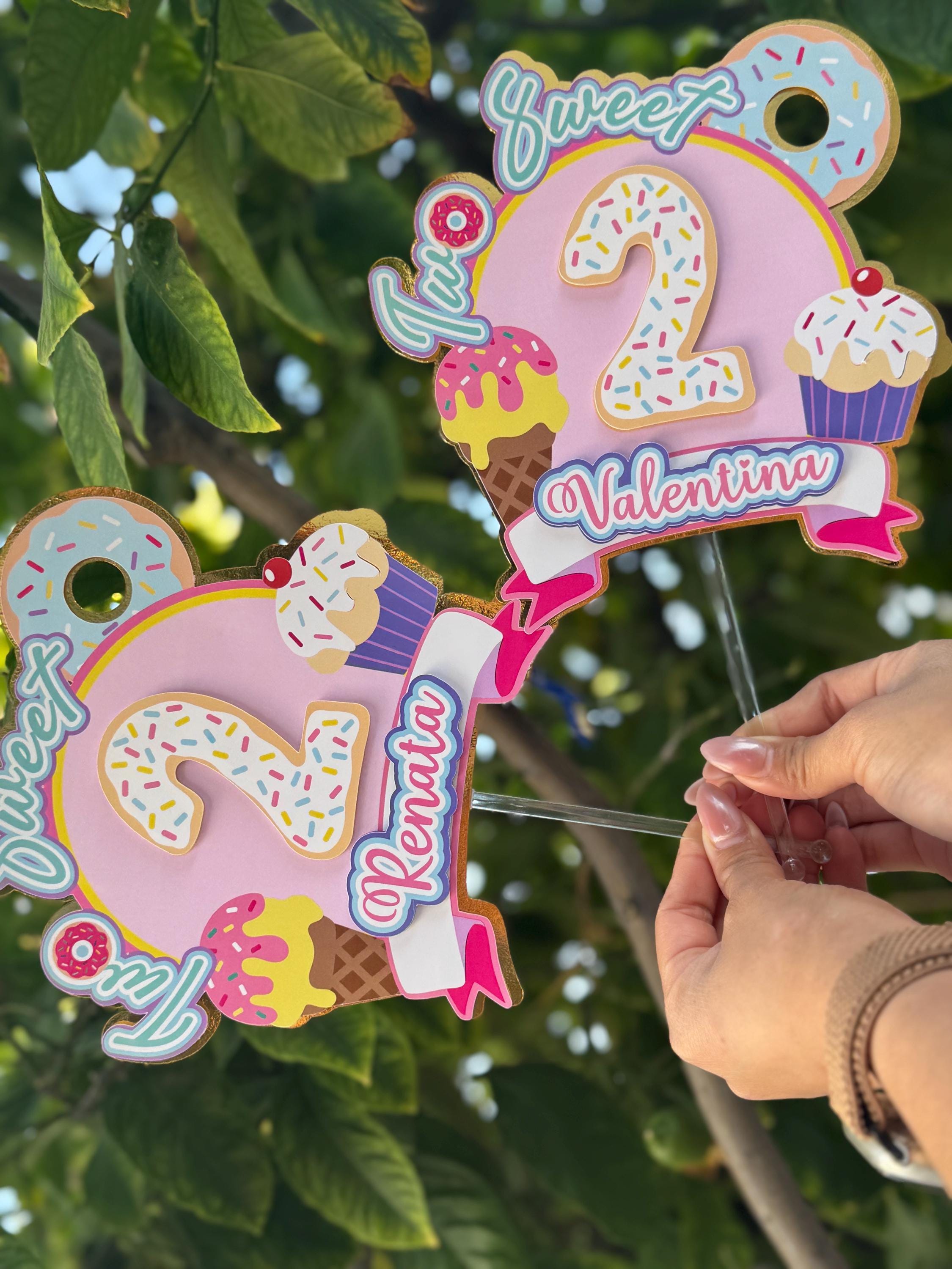 Custom Candyland Cake Topper: Two Sweet Birthday Party Decoration - Etsy