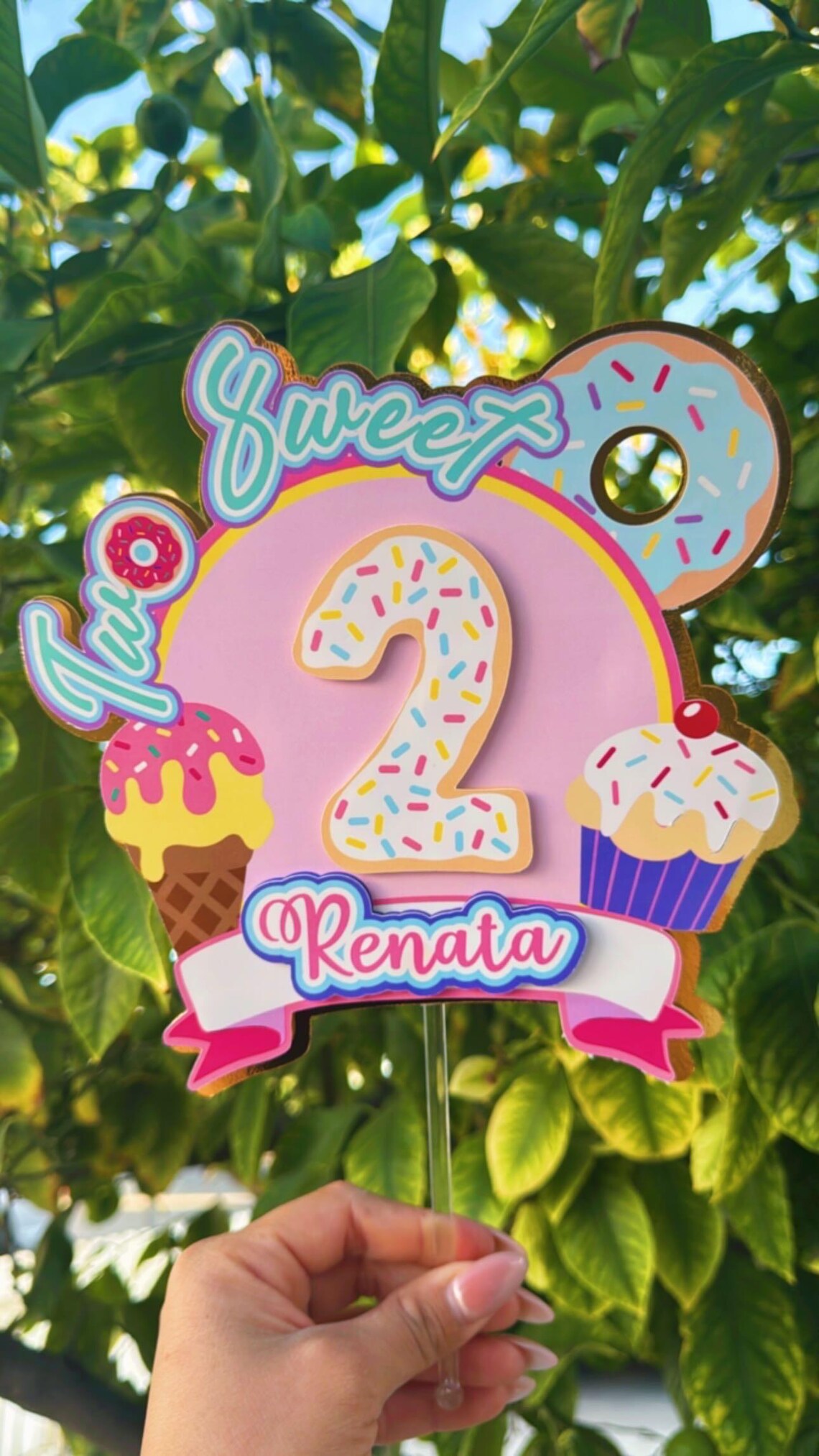 Custom Candyland Cake Topper: Two Sweet Birthday Party Decoration - Etsy