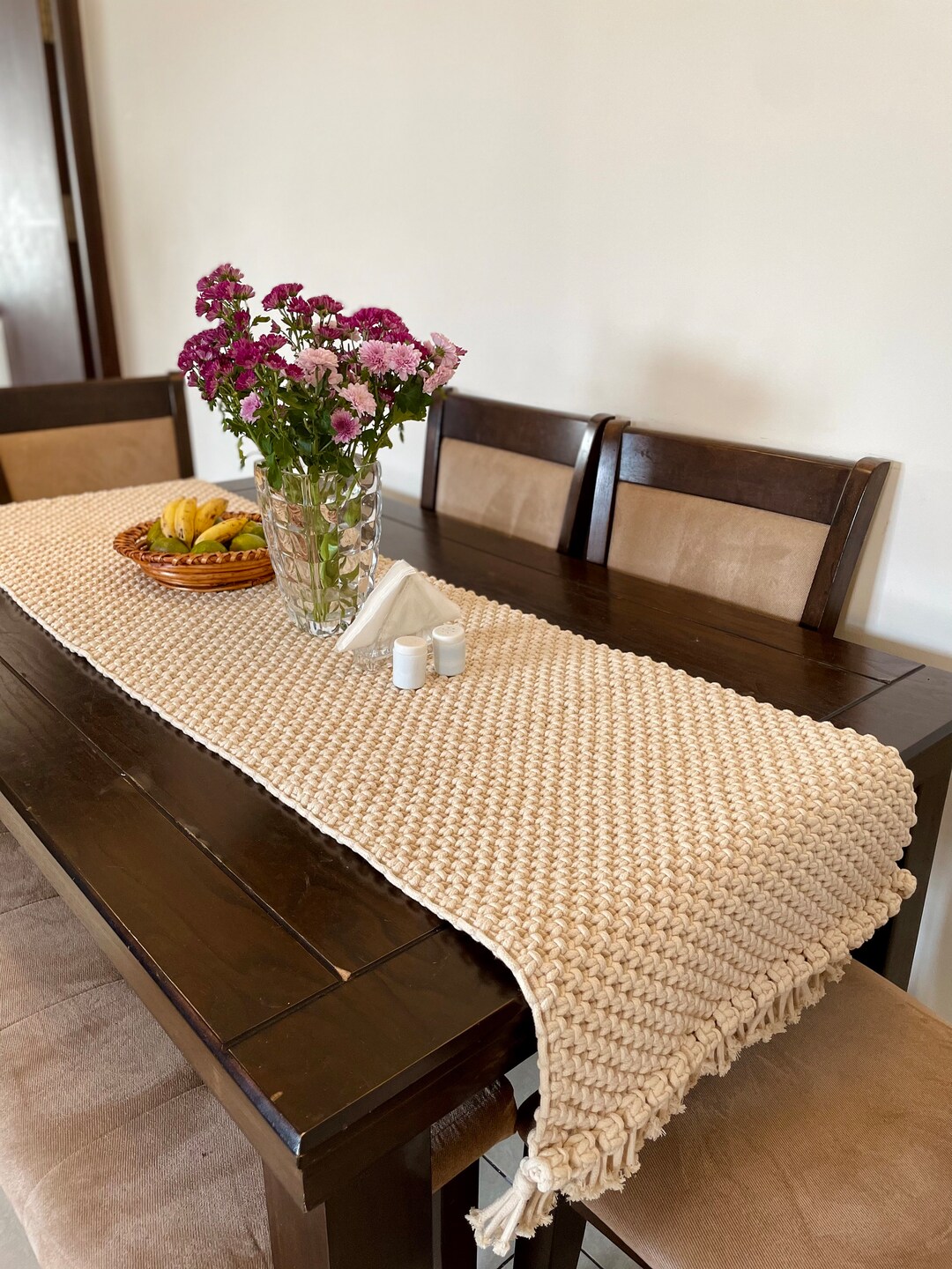 Huge Macrame Bed Runner, King Size Bed Runner, Macrame Throw, Boho ...