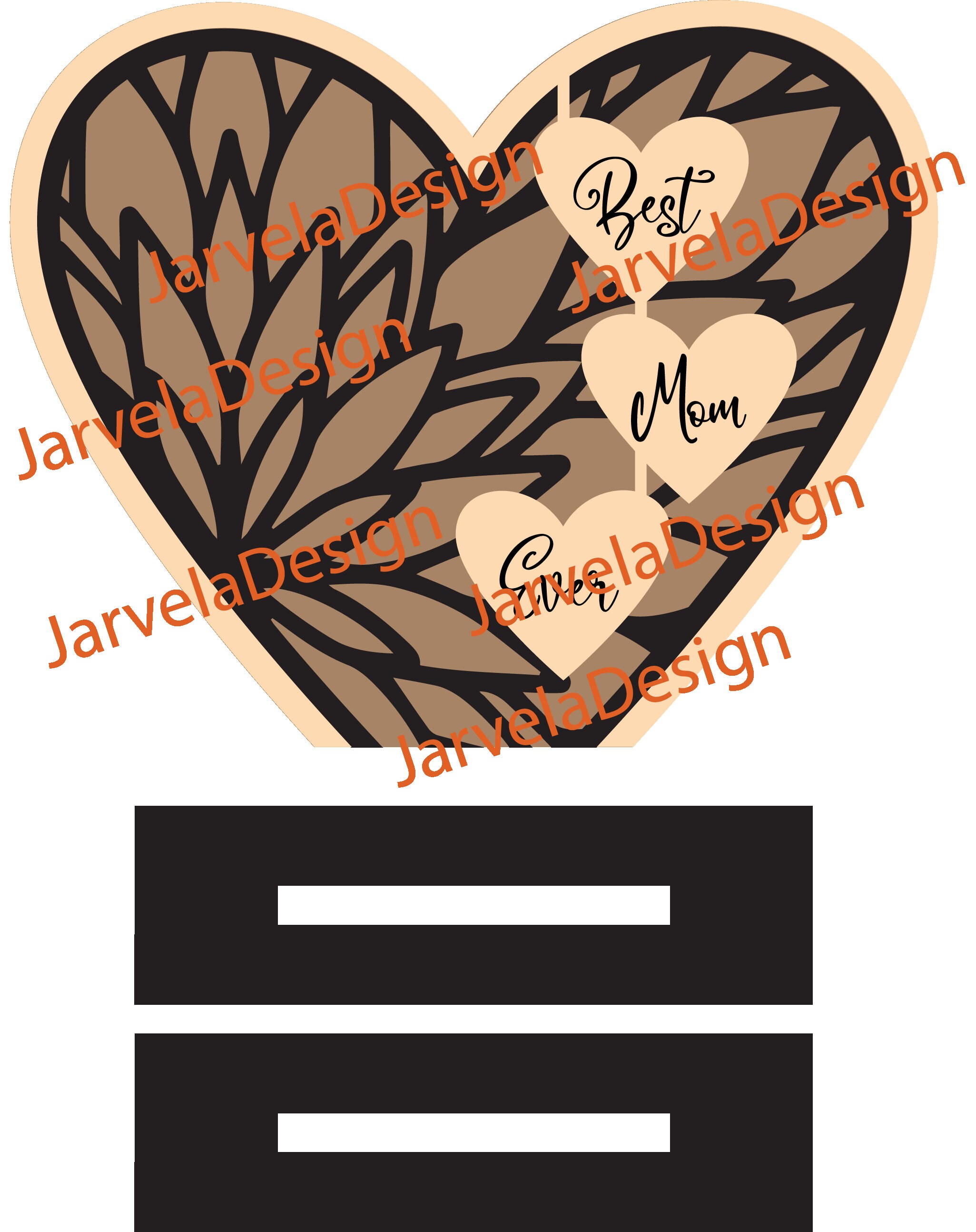 Heart Display Stand With Customizable Names — Digital File - Etsy