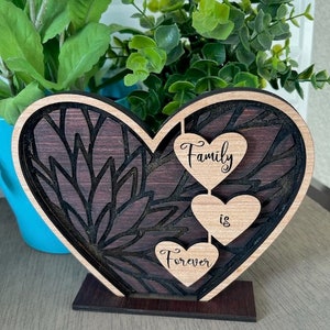 Heart Display Stand With Customizable Names — Digital File - Etsy
