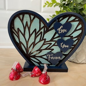 Heart Display Stand With Customizable Names — Digital File - Etsy