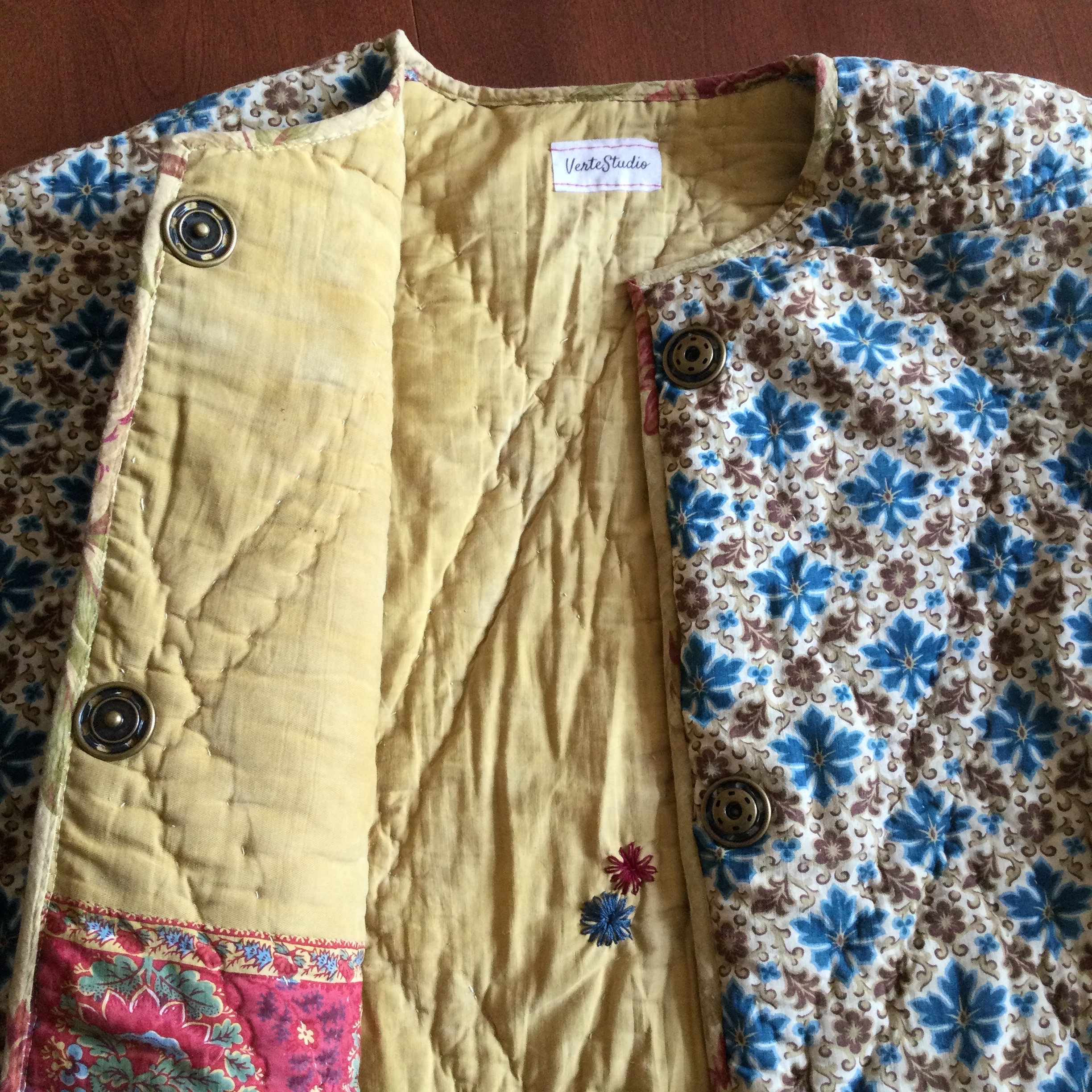 Antique Quilt Jacket, Hand Made Jacket, Cropped Jacket, Boxy Jacket ...