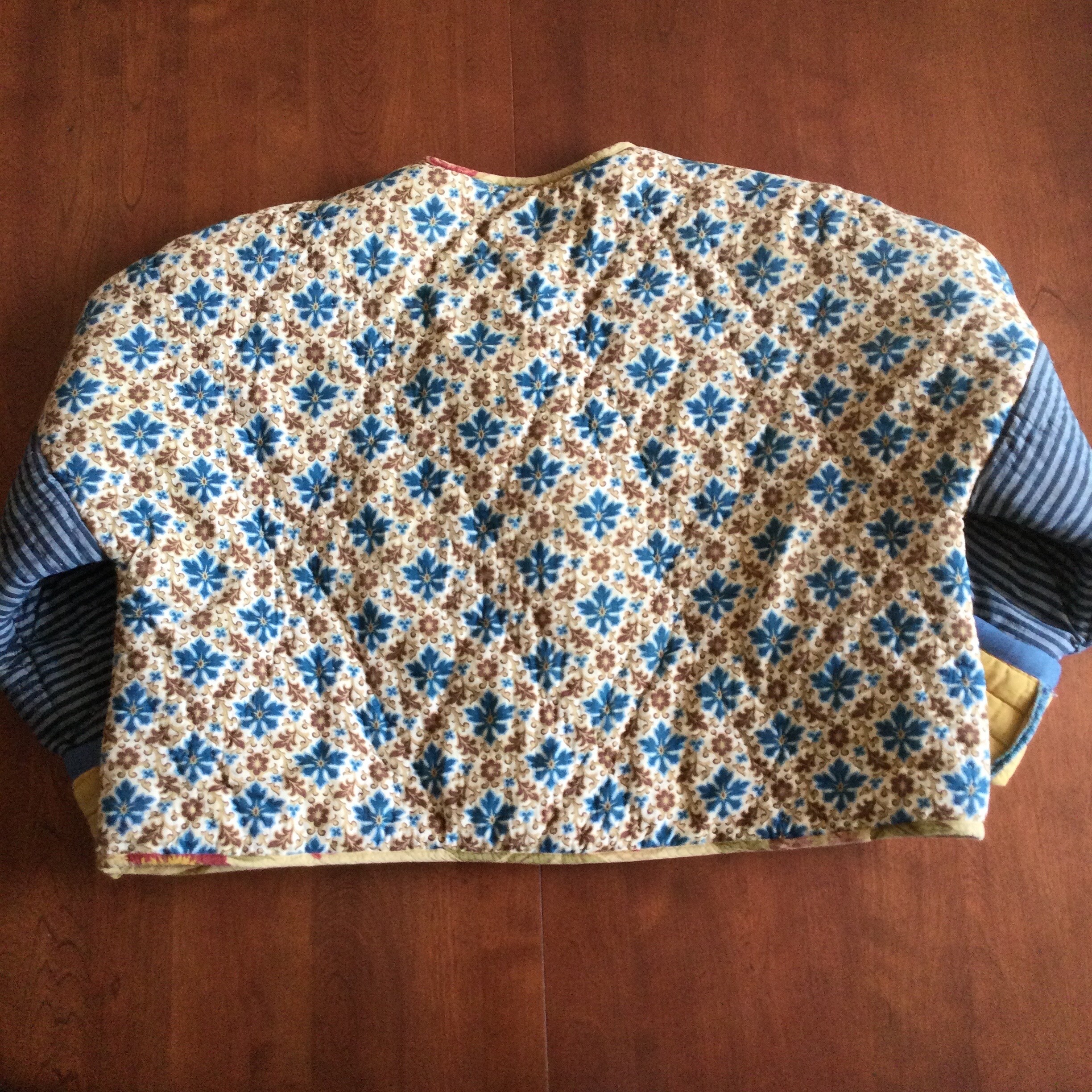 Antique Quilt Jacket, Hand Made Jacket, Cropped Jacket, Boxy Jacket ...