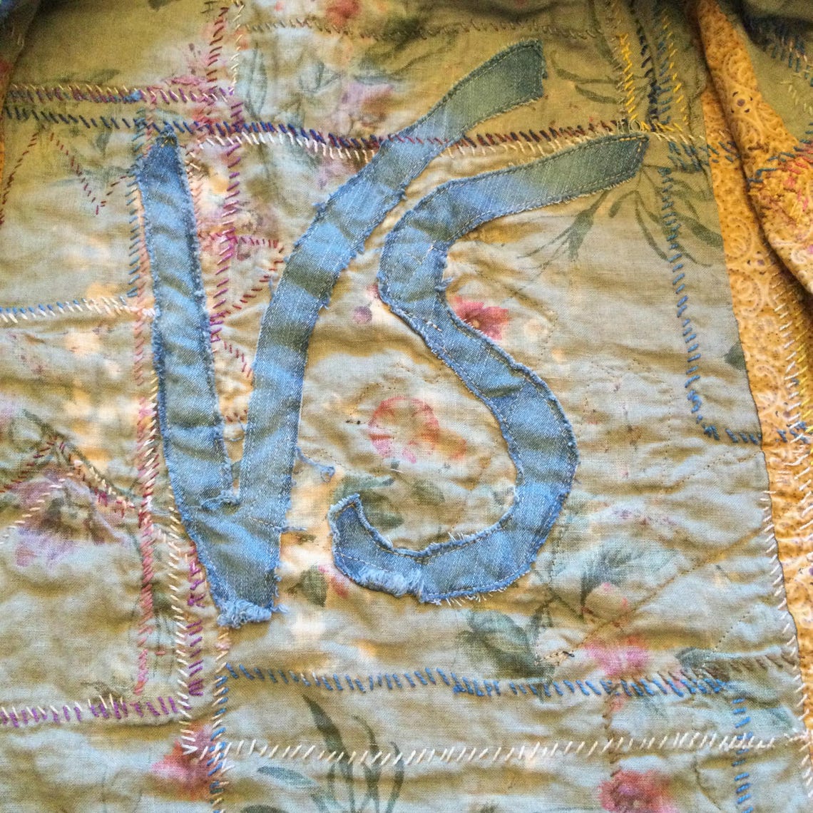 Handstitched Patchwork Quilt Jacket: Upcycled Appliqué, Oversized Fit ...