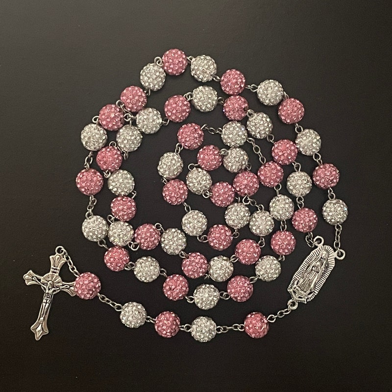 Pink Rosary - Etsy