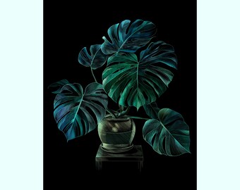 Monstera Art Print - Etsy