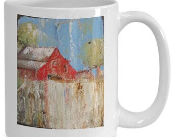 Red Barn Coffee Mug - Etsy